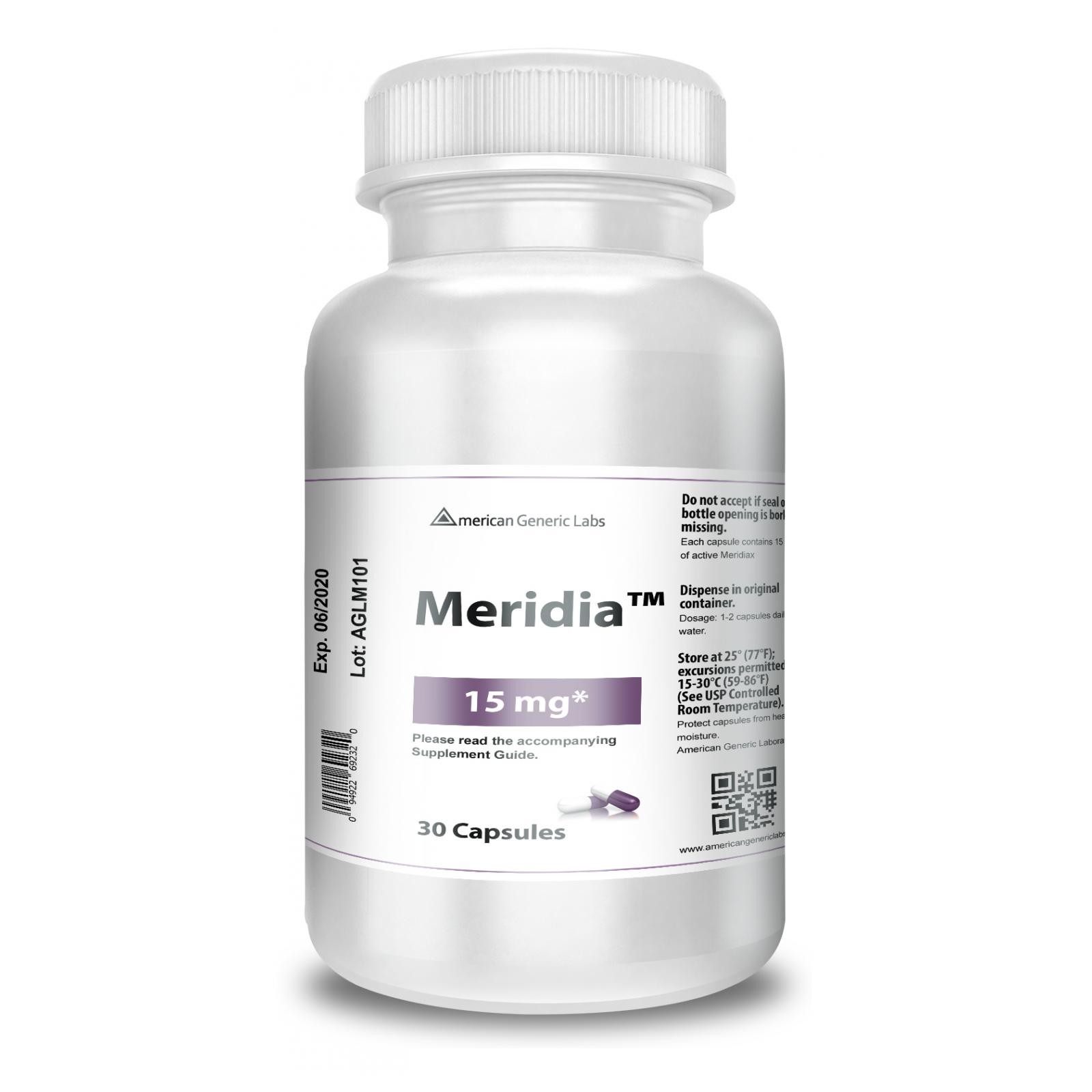 Meridia 15 mg Ephedra Diet pills from American Generic Labs